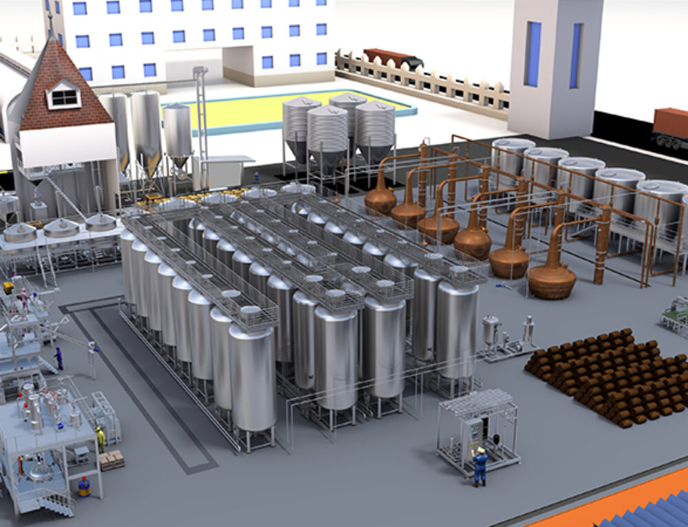 Components of a distillation tower and the distillation process ...